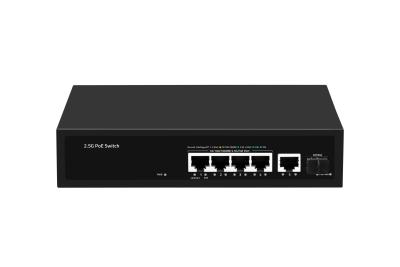 China 2.5G PoE Switch with 10G SFP+ Uplink 4x 2500Mbps PoE+ Ports 65W IEEE 802.3af/at for sale
