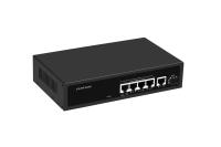 China 4 Port Gigabit PoE Switch 48V IEEE 802.3af at 65W Power Supply with VLAN Extend Mode for sale