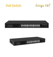 China 24 Port Gigabit PoE Switch 400W 30W per Port IEEE 802.3af at with 2 SFP Uplink for sale