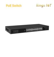 China 24 Port Gigabit PoE Switch 400W 30W per Port IEEE 802.3af at with 2 SFP Uplink for sale
