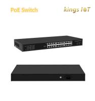 China 24 Port Gigabit PoE Switch 400W 30W per Port IEEE 802.3af at with 2 SFP Uplink for sale