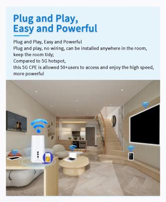 China WiFi 6 5G Router with SIM Card Slot Unisoc Chipset Dual Band 2.2Gbps Speed Plug and Play for sale