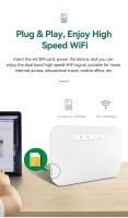 China Cat6 4G LTE Router 1200Mbps Dual Band WiFi with SIM Slot and Battery Option for sale