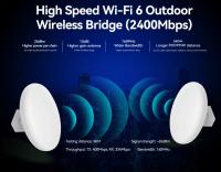China WiFi 6 Outdoor Repeater 13dBi Antenna 2400Mbps 24V PoE Long Range 5km for sale