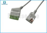 China Rectange 12 pin to 8 pin 6 lead ECG Monitor Cable Nihon Kohden JC-906P for sale