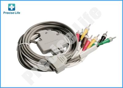 China Nihon Kohden BJ-961D ECG Patient Cable IEC Color Code 3.0DIN 10 Leads TPU Cable 3.6m for sale