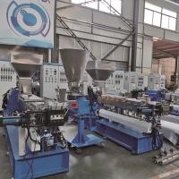 China Twin Screw Co-rotating Parallel Plastic Granules Extrusion Machine with 500rpm Speed for sale