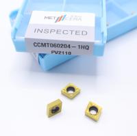 China Smooth Surface CCMT060204-1HQ PV2110 Cermet Turning Inserts with HRA92.5 Hardness and PVD Coating for sale