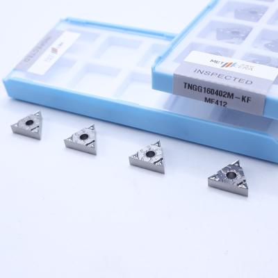 China Carbide External Turning Insert , Grounded Negative Carbide Insert TNGG160402M-KF MF412 for sale