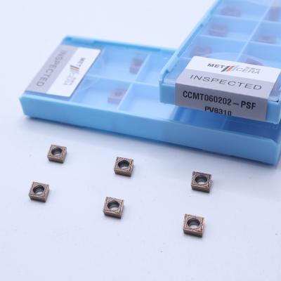 China CCMT060202 CNC Carbide Turning Inserts for Finishing Cutting Steel and Alloy, PVD Coated Insert, CCMT for Lathe Turning Tool for sale