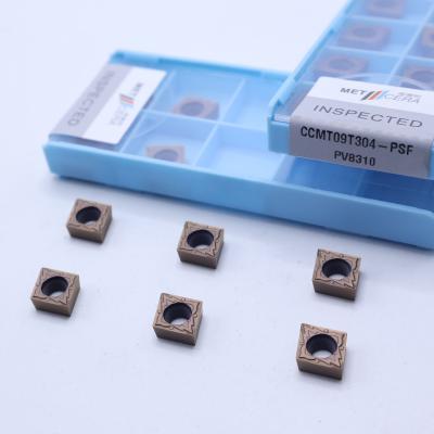 China CCMT09T304 CNC Carbide Turning Inserts For Finishing Cutting Steel And Alloy , PVD Coated Insert , CCMT For Lathe Turning Tool for sale