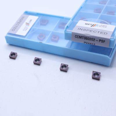 China CNC Carbide Turning Inserts, PVD Coated Carbide Turning Insert for Lathe Tool Holder, Finish Chipbreaker PSF, CCMT060202 for sale