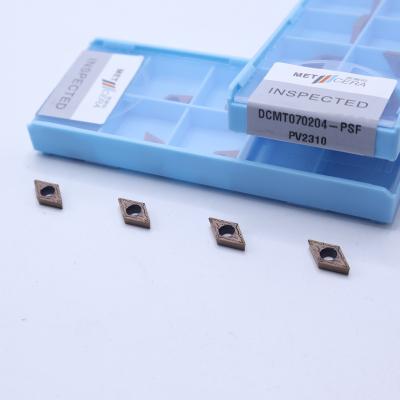 China Indexable Cermet Turning Insert ,PVD Coated Internal Turning Insert, Finishing Chipbreaker DCMT070204, Bronze Color for sale