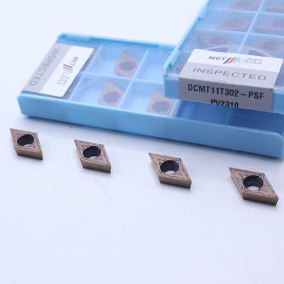 China Indexable Cermet Turning Insert ,PVD Coated Internal Turning Insert, Finishing Chipbreaker DCMT11T302, Bronze Color for sale