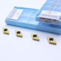 China Indexable Cermet Turning Insert ,PVD Coated Internal Turning Insert, Finishing Chipbreaker DCMT11T302, Golden Color for sale