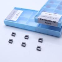 China CCMT060204 PVD Coated Cermet Turning Inserts Internal 5MT Chipbreaker Grey Color PV2210 Grade High Hardness HV3500 for sale