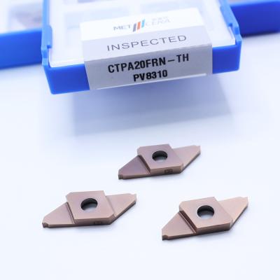 China Bronze PVD Coated Carbide Parting Off Indexable Inserts for Machining Steel and Stainless Steel HV4200 CTPA20FRN-TH for sale