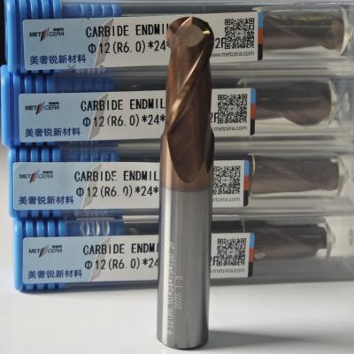 China Solid Carbide Ball Nose End Mill 2 Flutes for sale