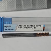 China 4mm MPF4 Universal 4 Flutes Flat End Mill for Dry Wet Machining of Carbon Steel Φ4x12x4Dx50mm for sale