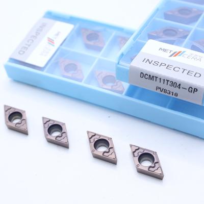 China DCMT070204 DCMT11T304 Carbide Turning Inserts PVD Coated for External and Internal Turning in GP Chip Breaker for sale
