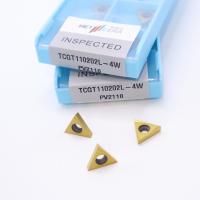 China Low Alloy Steel Workpiece Finish Inserts In 4W Chip Breaker With TCGT11 Cermet CNC Turning Inserts for sale