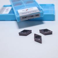 China DCMT07 DCMT11T3 55° Rhombic Carbide Turning Inserts for Steel, Stainless Steel, Positive Insert in 3MU chipbreaker for sale