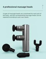 China Double Head Smart Fascia Gun 8 Massage Attachments Mini Fascial Gun for sale