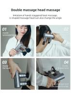 China Double Head Smart Fascia Gun 8 Massage Attachments Mini Fascial Gun for sale