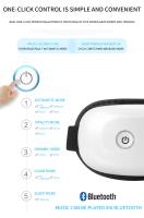 China 2 Hours Charging Time ABS Eye Massager with Air Pressure Function for sale