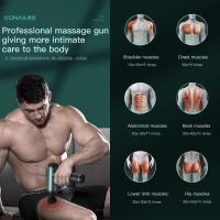 China Professional Powerful Massage Gun with 99-Speed and 8 Massage Heads LCD Touch Fascia Gun for sale