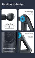 China 9 in 1 Blue Plastic Electric Massage Gun for Deep Tissue Relief of Shoulder Neck Arm Leg and Back Innovative Design for sale