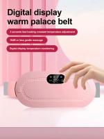 China White Pink Digital Display Menstrual Heating Pad - Pink Abdominal Massage Belt for Discomfort Relief for sale