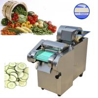 China Stainless Steel Vegetable Chopper 220V 1.5KW Fruit Dicer Cucumber Carrot Slicer Potato Chip Cutting Machine for sale