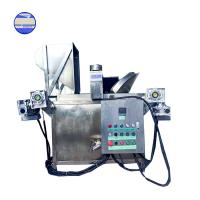 China Full Automatic Industrial Batch Fryer 25-100kg Capacity Gas Heated Frying Line for sale