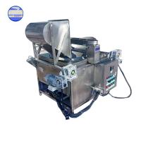 China Full Automatic Industrial Batch Fryer 25-100kg Capacity Gas Heated Frying Line for sale