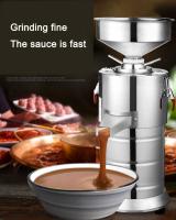 China 15kg/h Commercial Peanut Butter Grinding Machine 220V 1.1KW Sesame Paste Nut Mill for sale