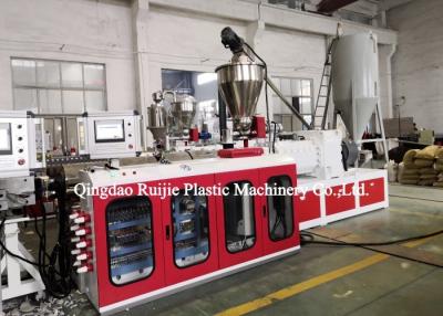 China Four Rollers SPC Flooring Production Line SJSZ92/188 Less Cost With Auto Stacker for sale