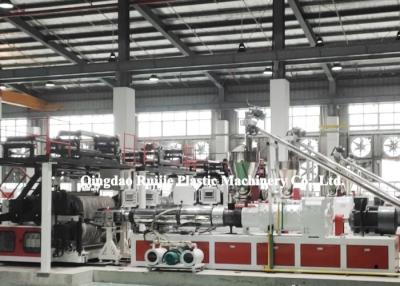 China Double Screw SPC Flooring Production line Five Rollers EIR Tech Custom Color for sale