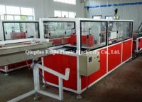 China Low Noise PVC Profile Production Line / Double Screw Plastic Door Making Machine for sale