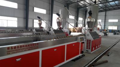China 200mm Width Double Screw Wpc Profile Extrusion Line for sale