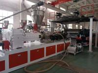 China 380V Double Screw PLC SPC PVC Floor Tile Machine for sale
