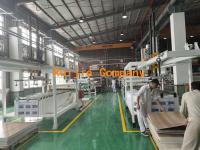 China Double Screw Laminated PLC SPC Flooring Production Line for sale