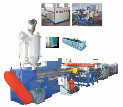 China PLC PE PP Hollow Grid Sheet Extrusion Line 3-7mm Thickness for sale