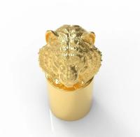 China Eco Friendly Zinc Alloy Lion Head Perfume Bottle Cap Custom Size 3-6mm for sale