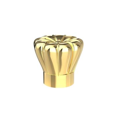 China Shiny Gold Metal Zamac Luxury Perfume Bottle Cap 18mm 25mm Custom Plating for sale