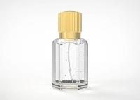 China Luxury Zamac Perfume Bottle Cap 15mm Gold Vertical Stripe Zinc Alloy Cover for FEA 15 Glass Bottle for sale