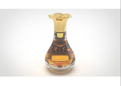China Custom Logo 15mm Zinc Alloy Perfume Bottle Caps Luxury Flower Style Gold Metal Zamac Cap for sale