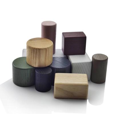 China Custom Beech Wood Perfume Caps for Diffuser Bottles - 76.2g Weight, 5000pcs Free Mold Option for sale