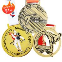 China Custom Zinc Alloy 3D Gold Sport Medal Marathon Running Award 50mm for sale