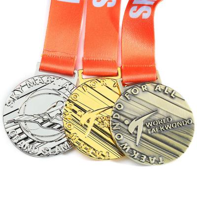 China Custom Metal Sport Medal Zinc Alloy 3D Gold Award Marathon Running for sale